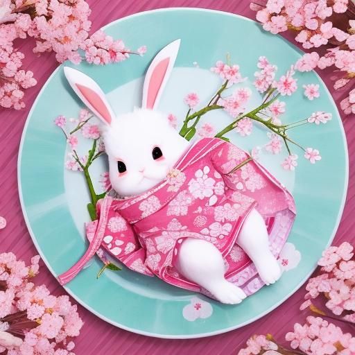 Sakura bunny rabbit - AI Generated Artwork - NightCafe Creator