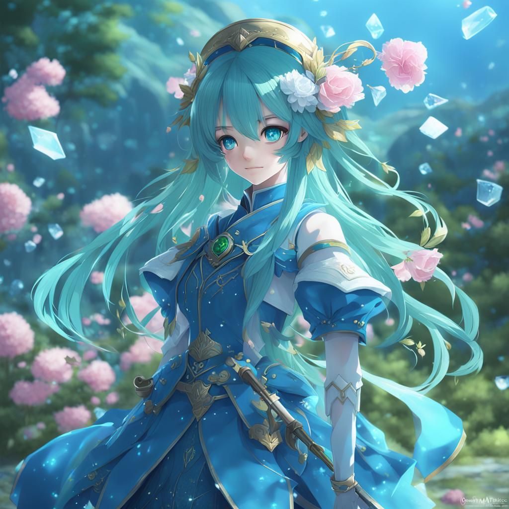 Lady Prismarine - AI Generated Artwork - NightCafe Creator