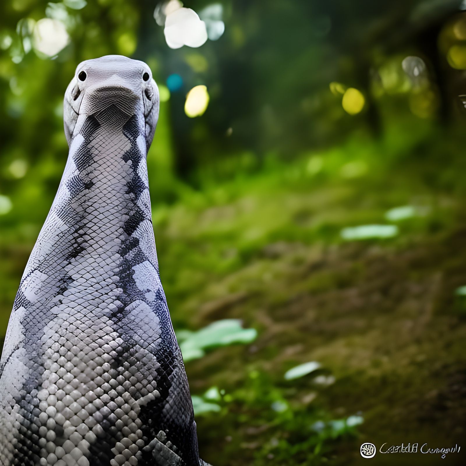 Curious white python - AI Generated Artwork - NightCafe Creator