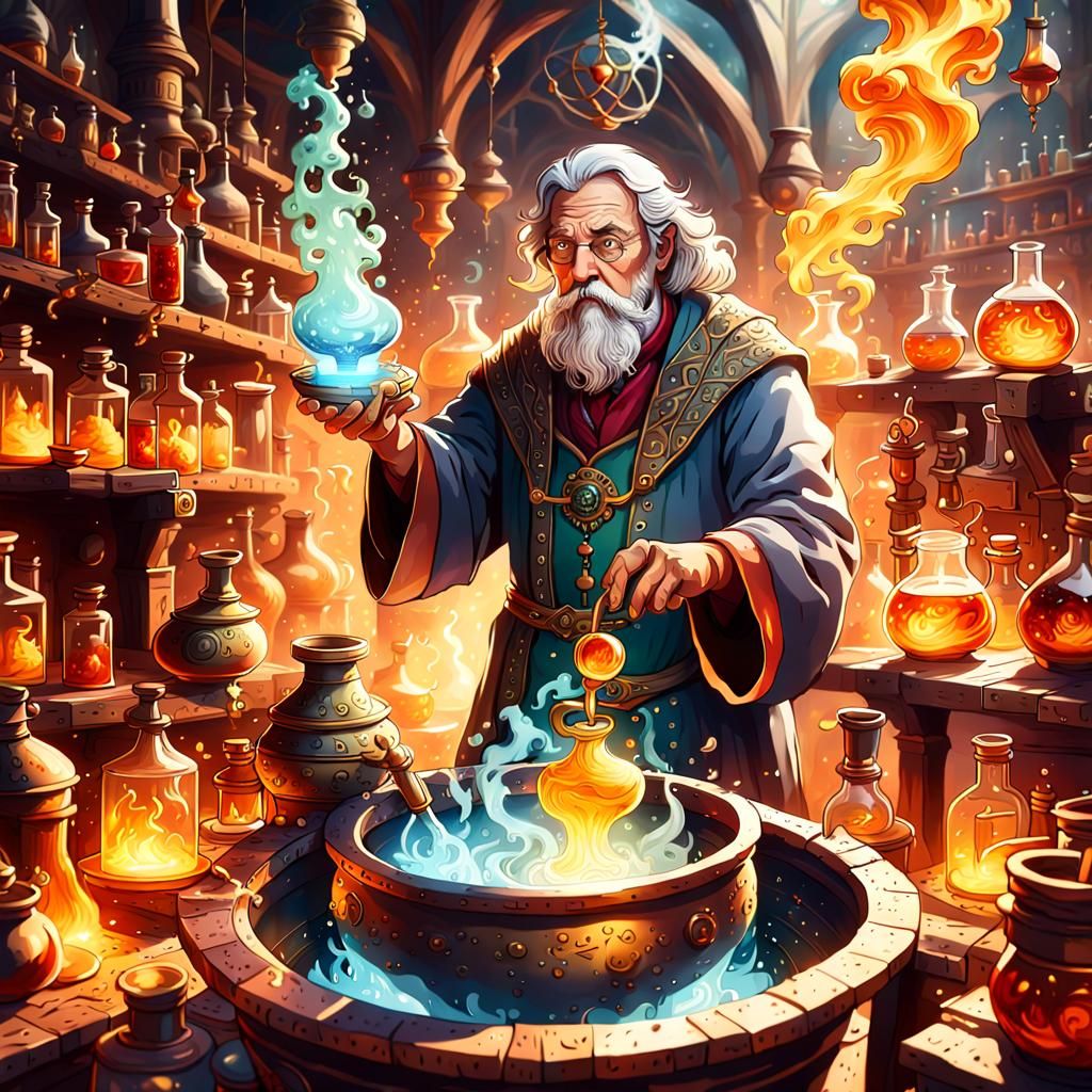 alchemist at work - AI Generated Artwork - NightCafe Creator