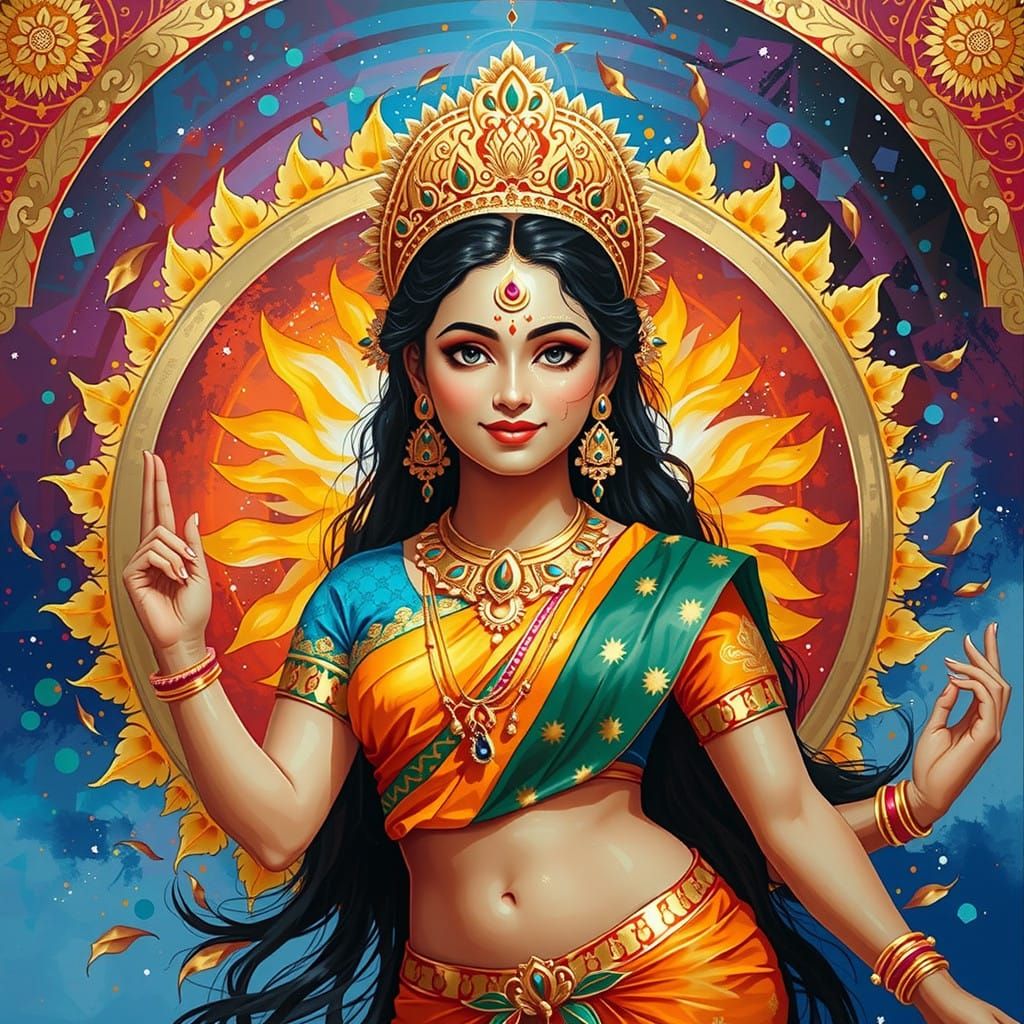 Lakshmi is my best Deity creation who embodies the spirit of New Year in the fold of tenebrous ...