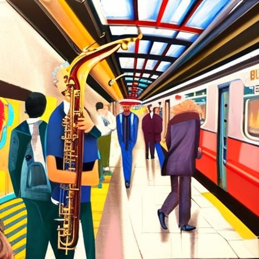 Saxo subway III🎵 - AI Generated Artwork - NightCafe Creator