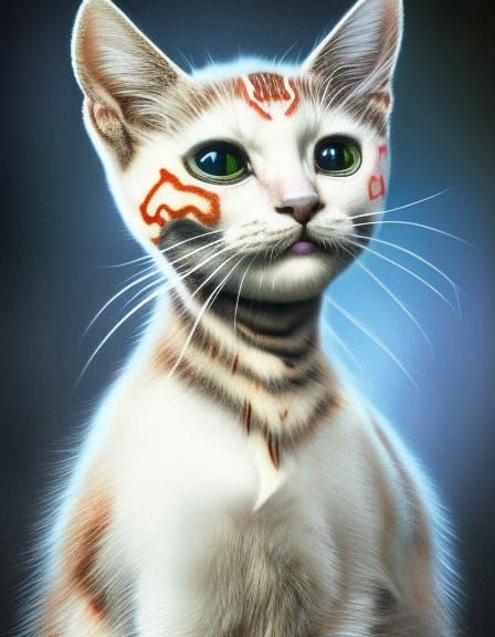 Creepy Kitten - AI Generated Artwork - NightCafe Creator