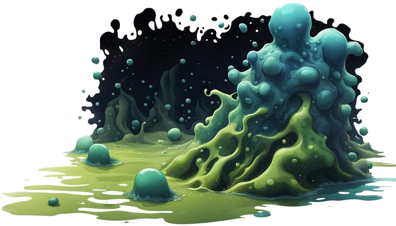 blobs, oozes, amoeba swarm - AI Generated Artwork - NightCafe Creator