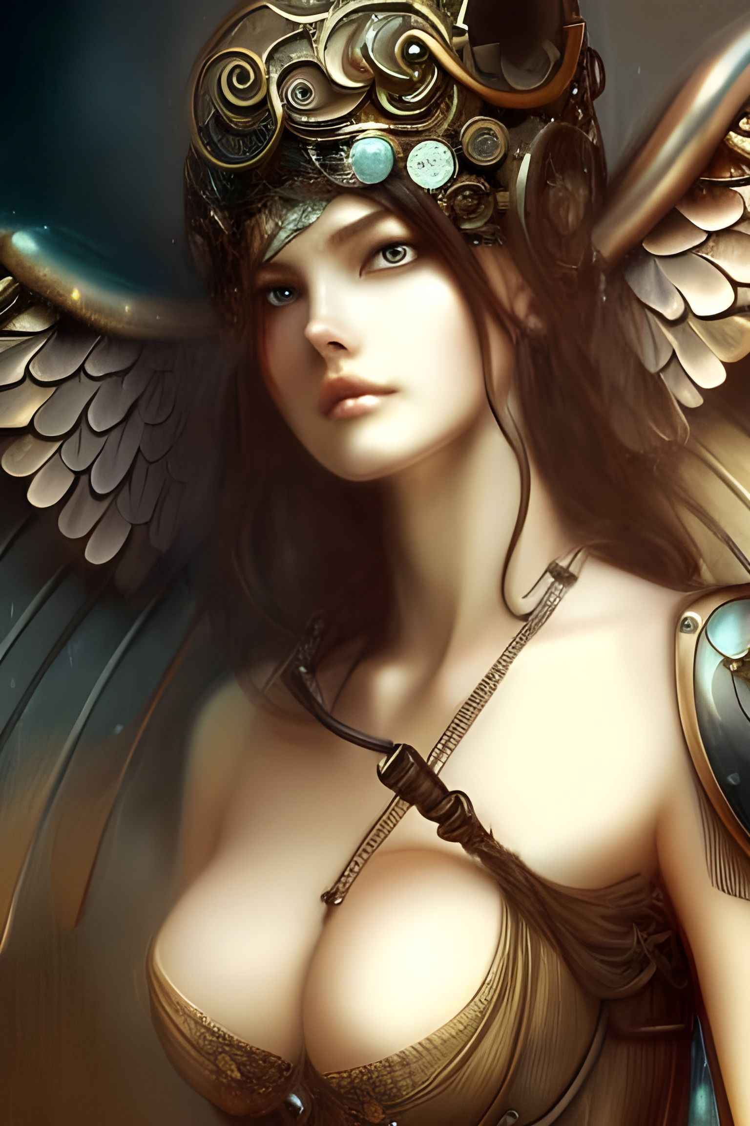 Steampunk Angel. - AI Generated Artwork - NightCafe Creator