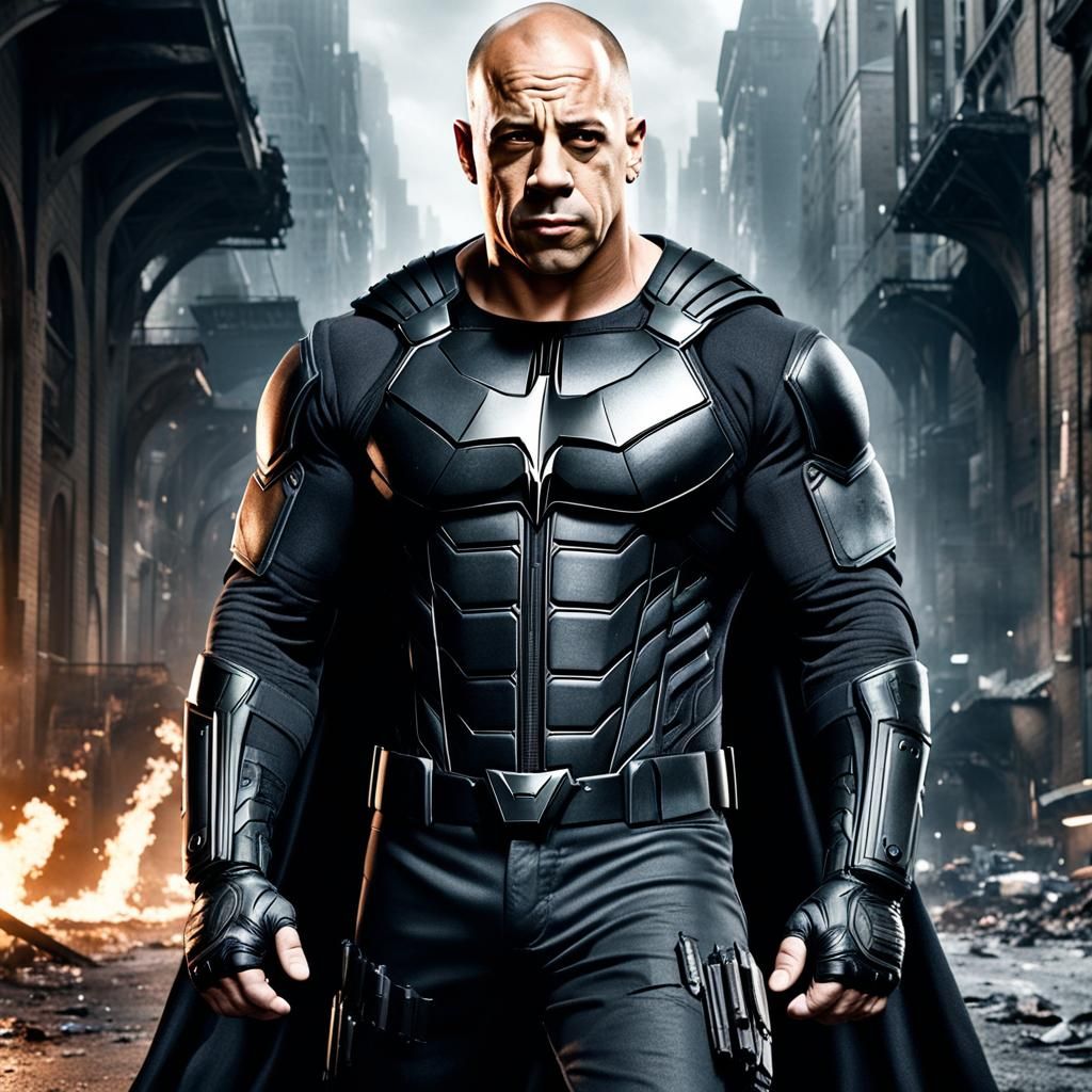 Batman but it's Vin Diesel - AI Generated Artwork - NightCafe Creator