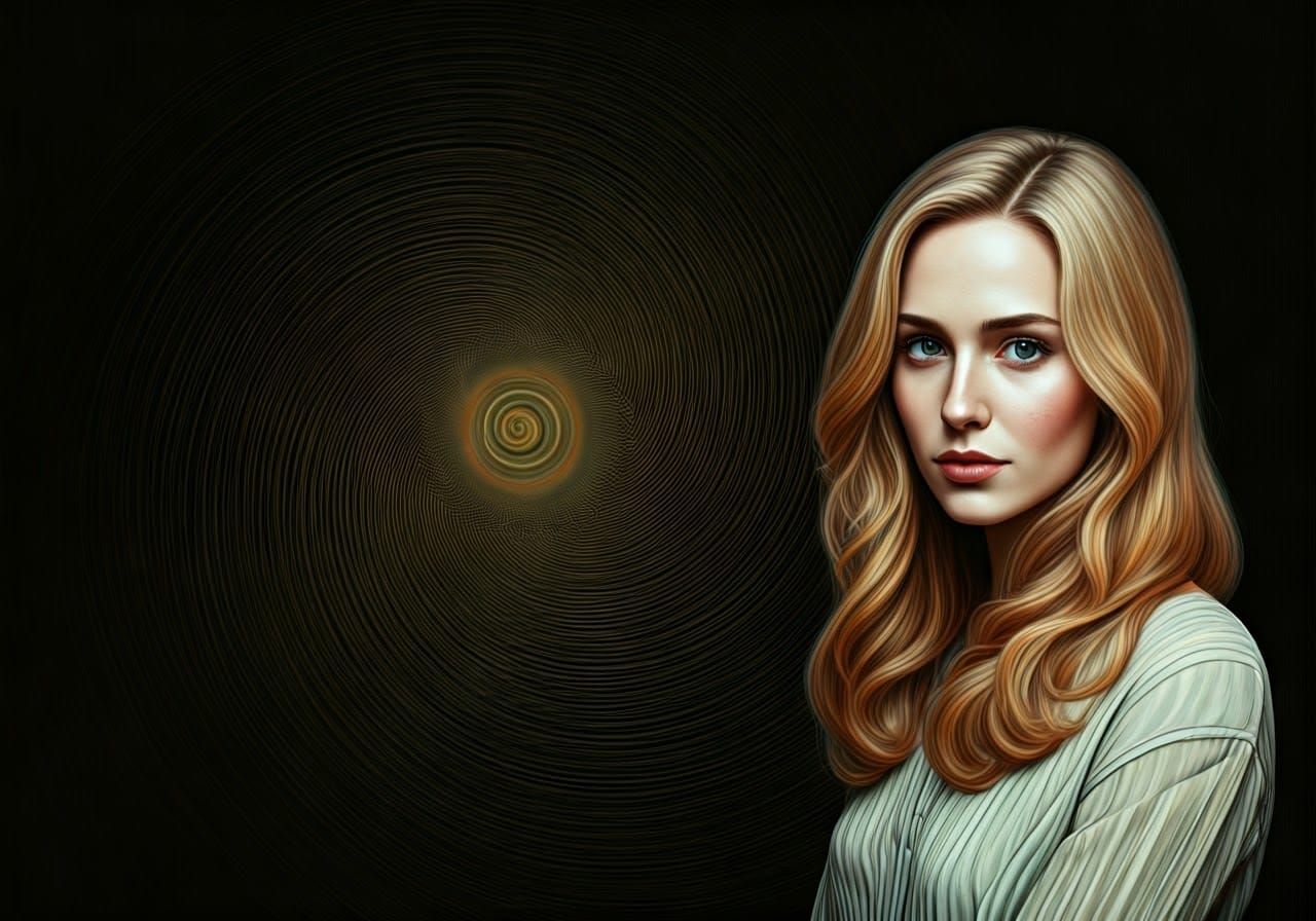 Portrait — FROM ABOVE: Glitchy Spirograph Androgynous ANGEL, organic ...