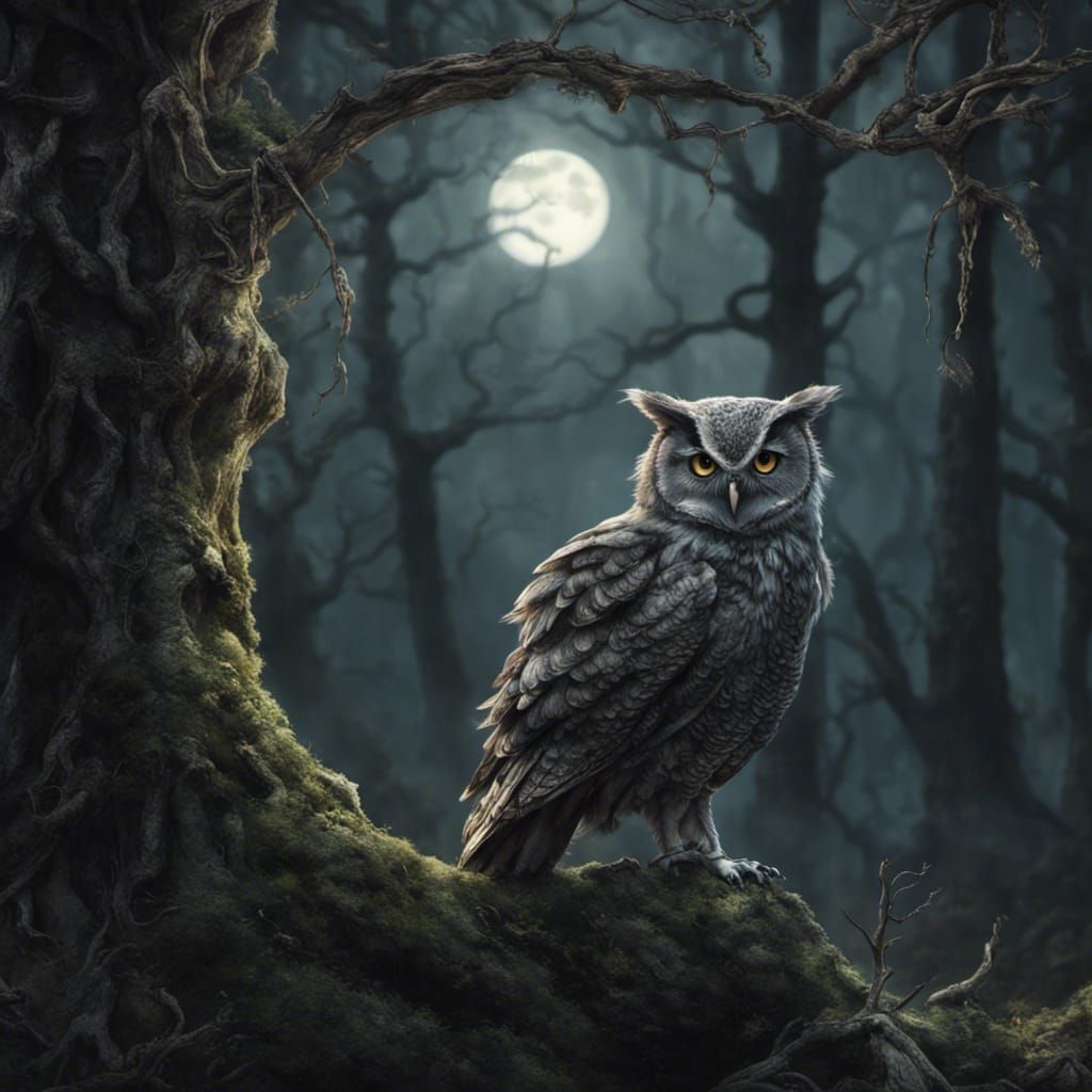 Grey servant of the crone - AI Generated Artwork - NightCafe Creator