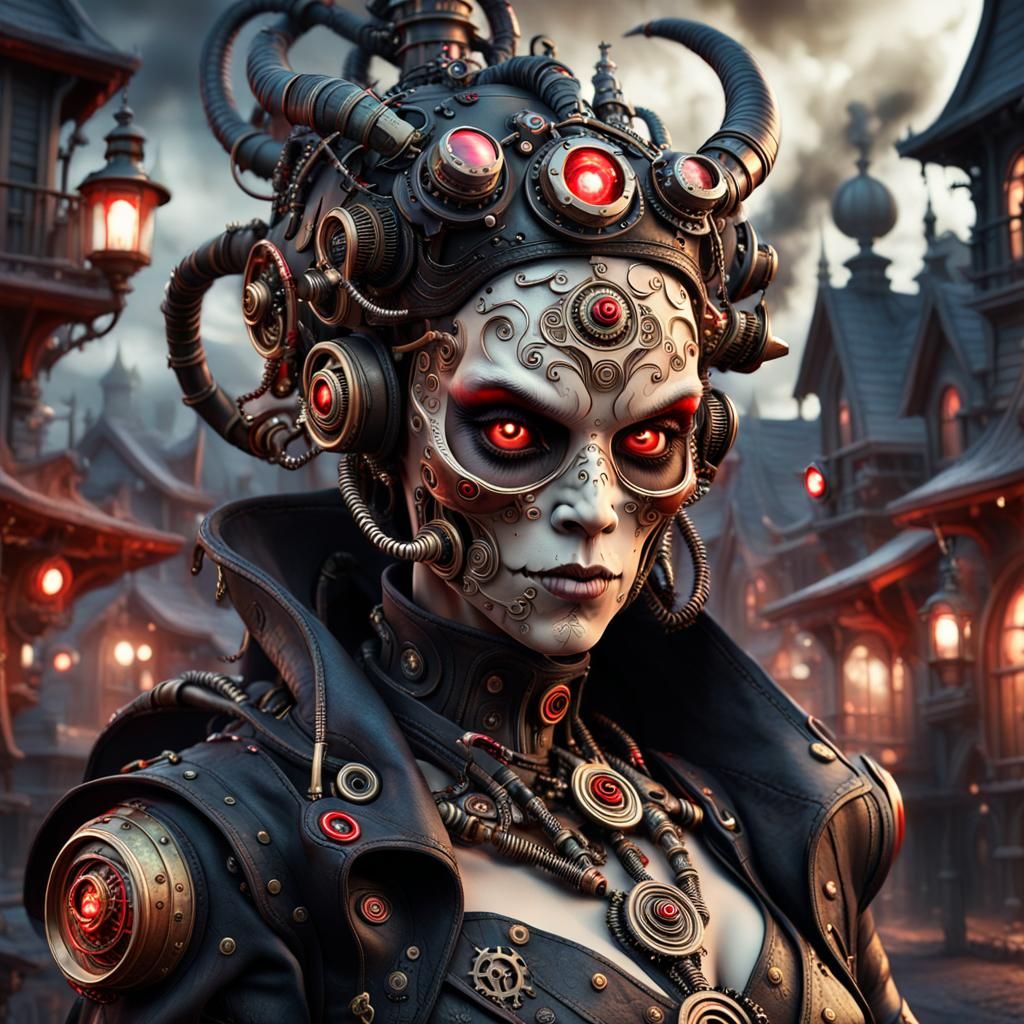 Steampunk Demon - AI Generated Artwork - NightCafe Creator