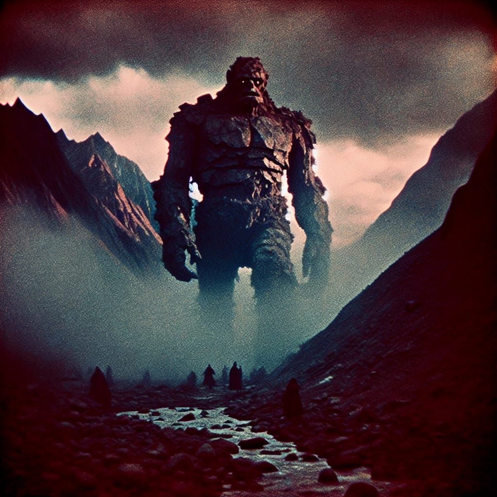 the rock giant walks - AI Generated Artwork - NightCafe Creator