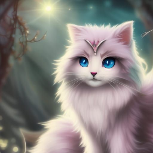 Furry gothic anthro totally black fluffy furry hybrid cute neko girl ...