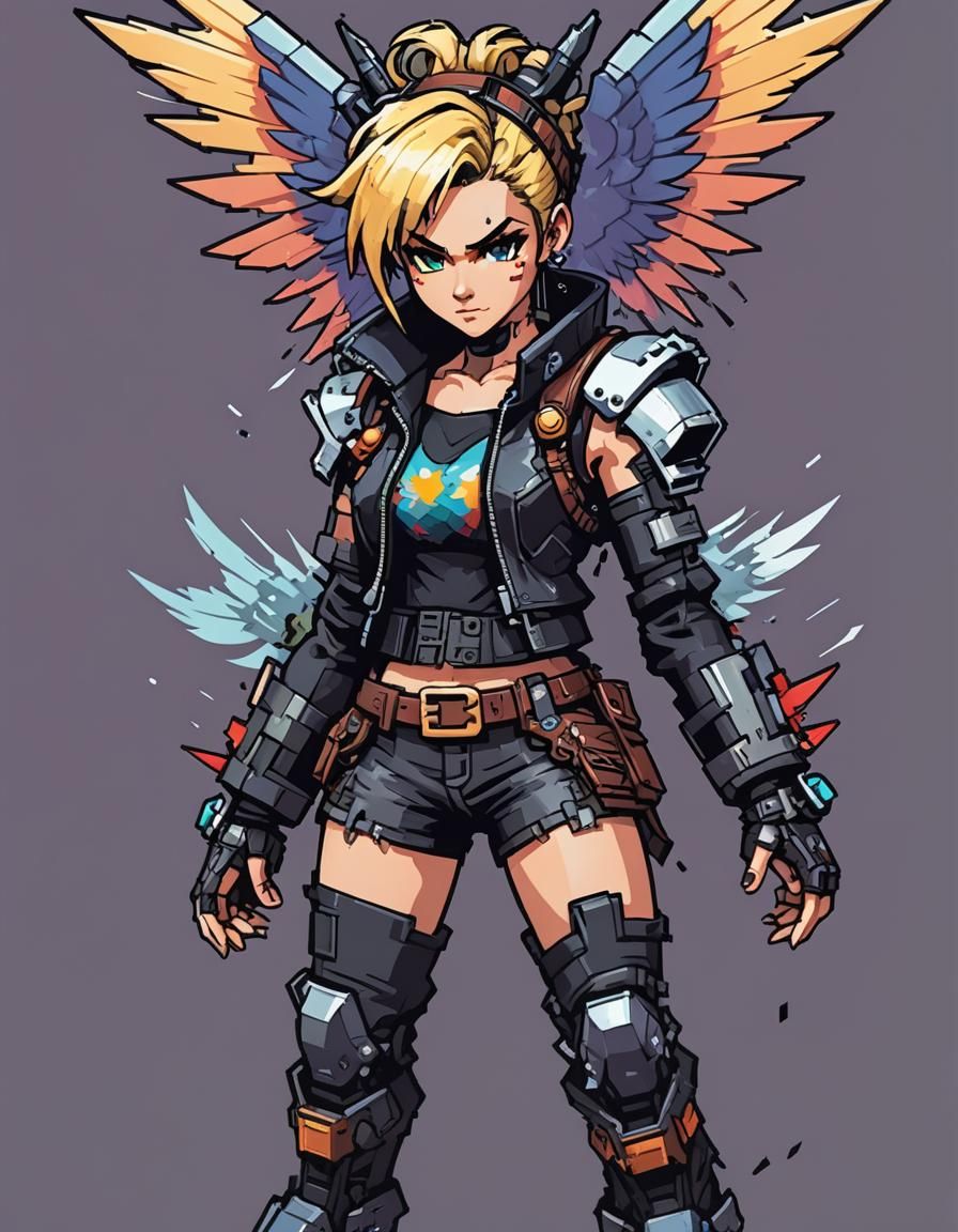8-bit Cyberpunk Pixie 4 - AI Generated Artwork - NightCafe Creator