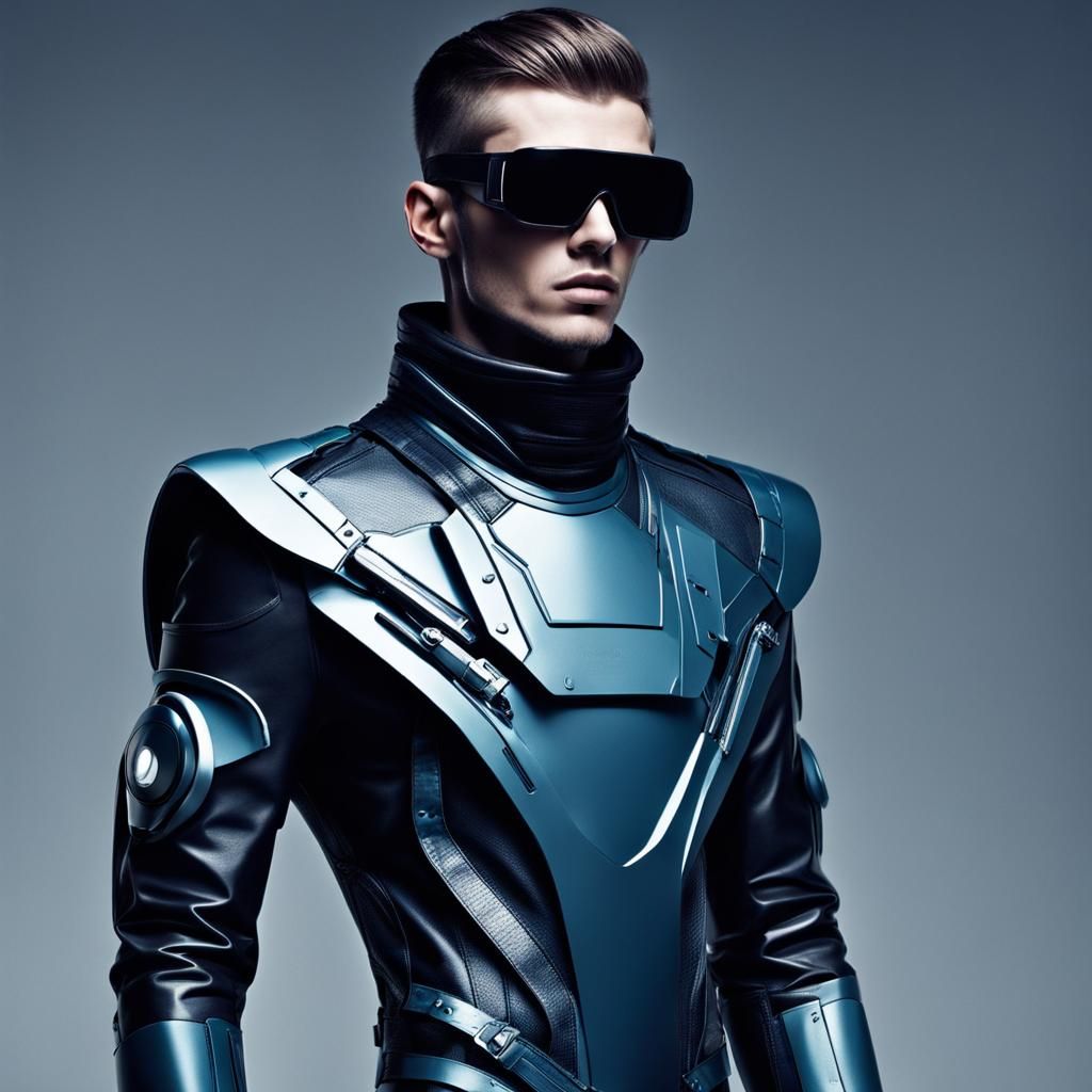 Futuristic fashion style of a man. Creative. Amazing details. - AI ...