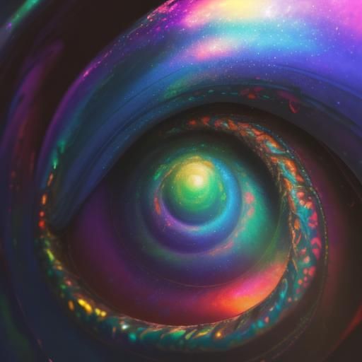 Beautiful holographic spiral with lots of vibrant colors& shimmery ...