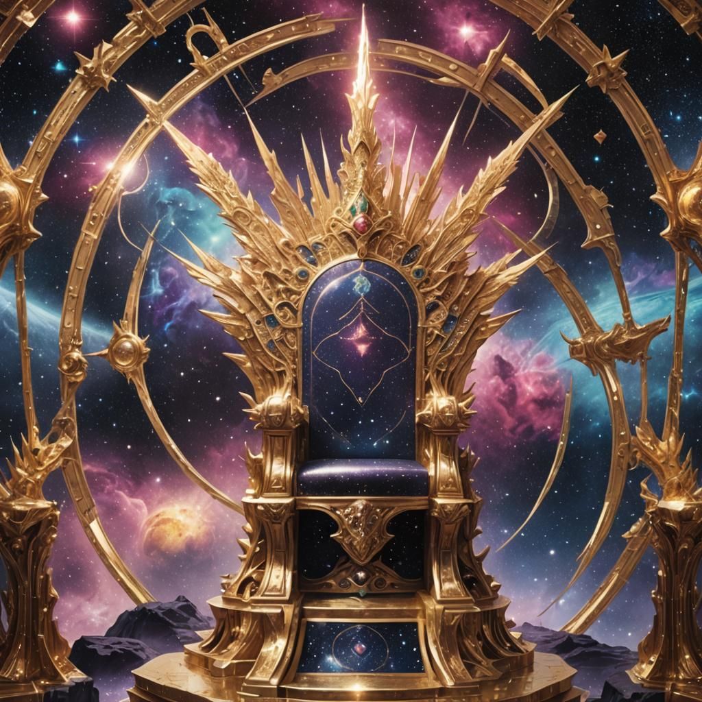 glittering cosmic throne - AI Generated Artwork - NightCafe Creator