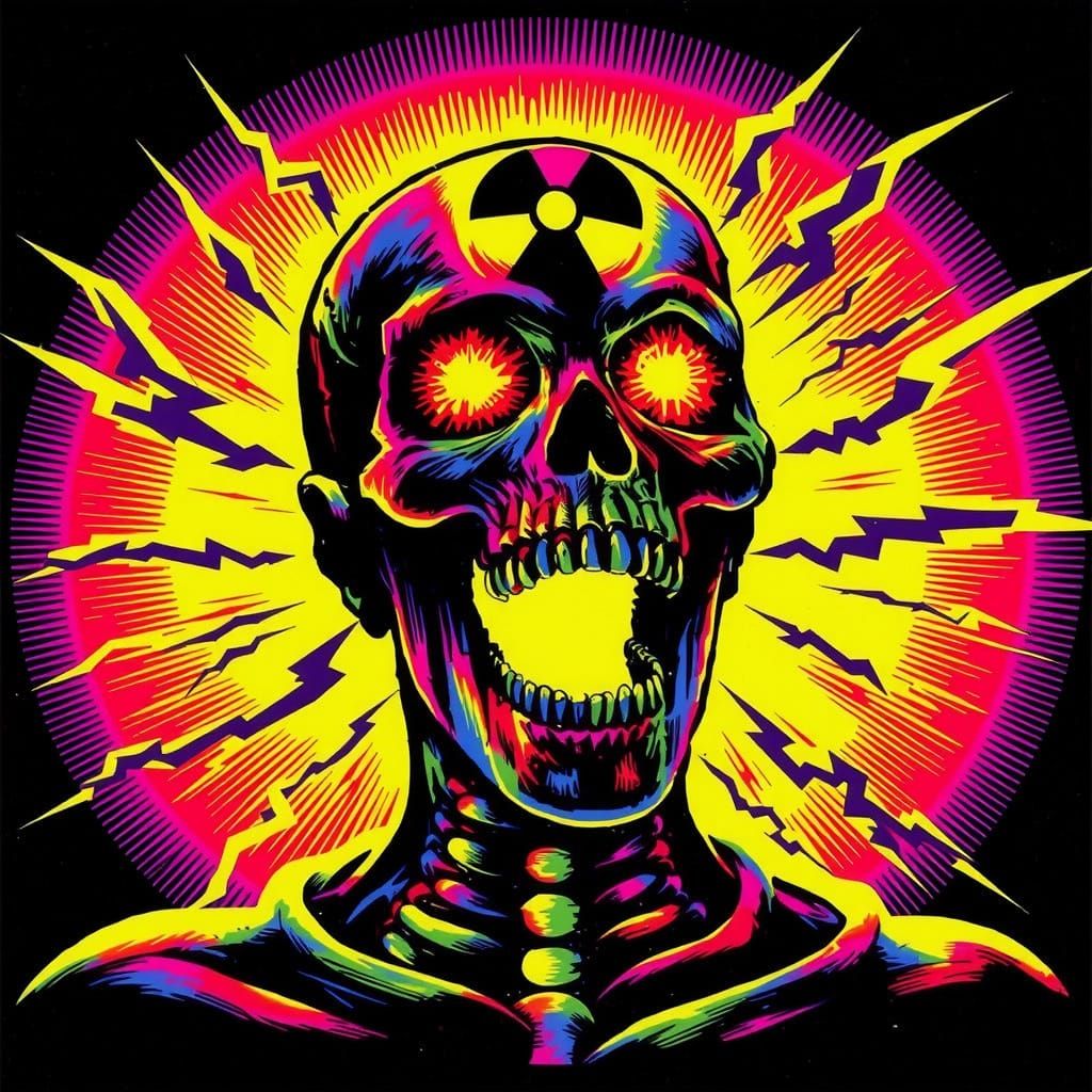 Mutant Radioactive Zombie in a Prismatic Aura - AI Art