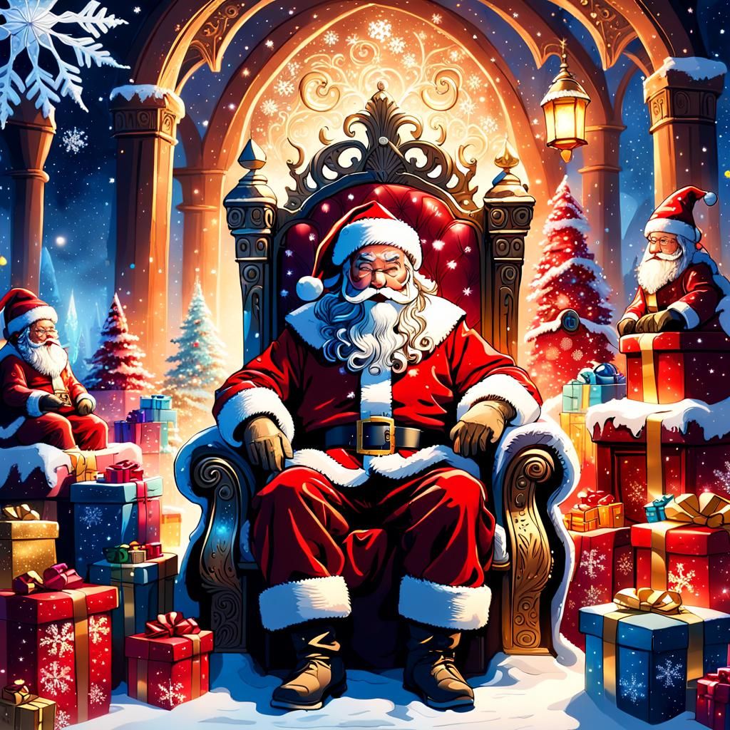 Create SANTA! Cute and many gift - Magical Winter Wonderland...