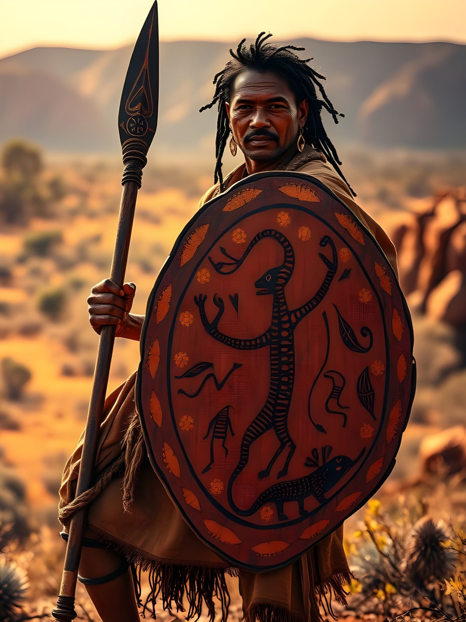 Traditional Aboriginal Bark Shield - Traditional Aboriginal ...