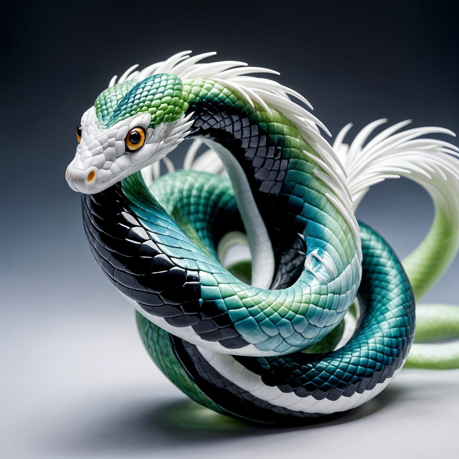Feathered Snake - AI Generated Artwork - NightCafe Creator