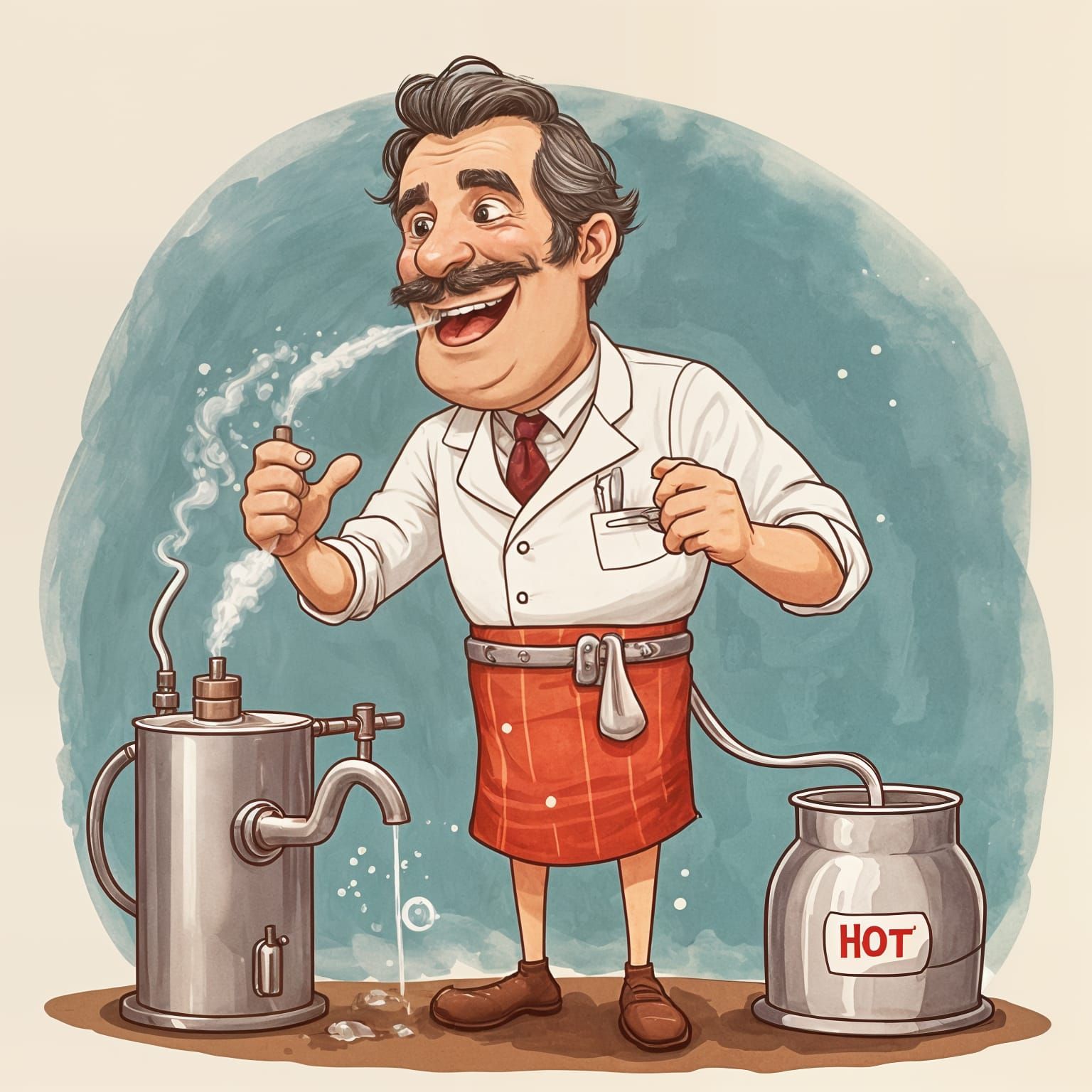 The happy Inventor of hot water - The Inventor of Hot Water ...