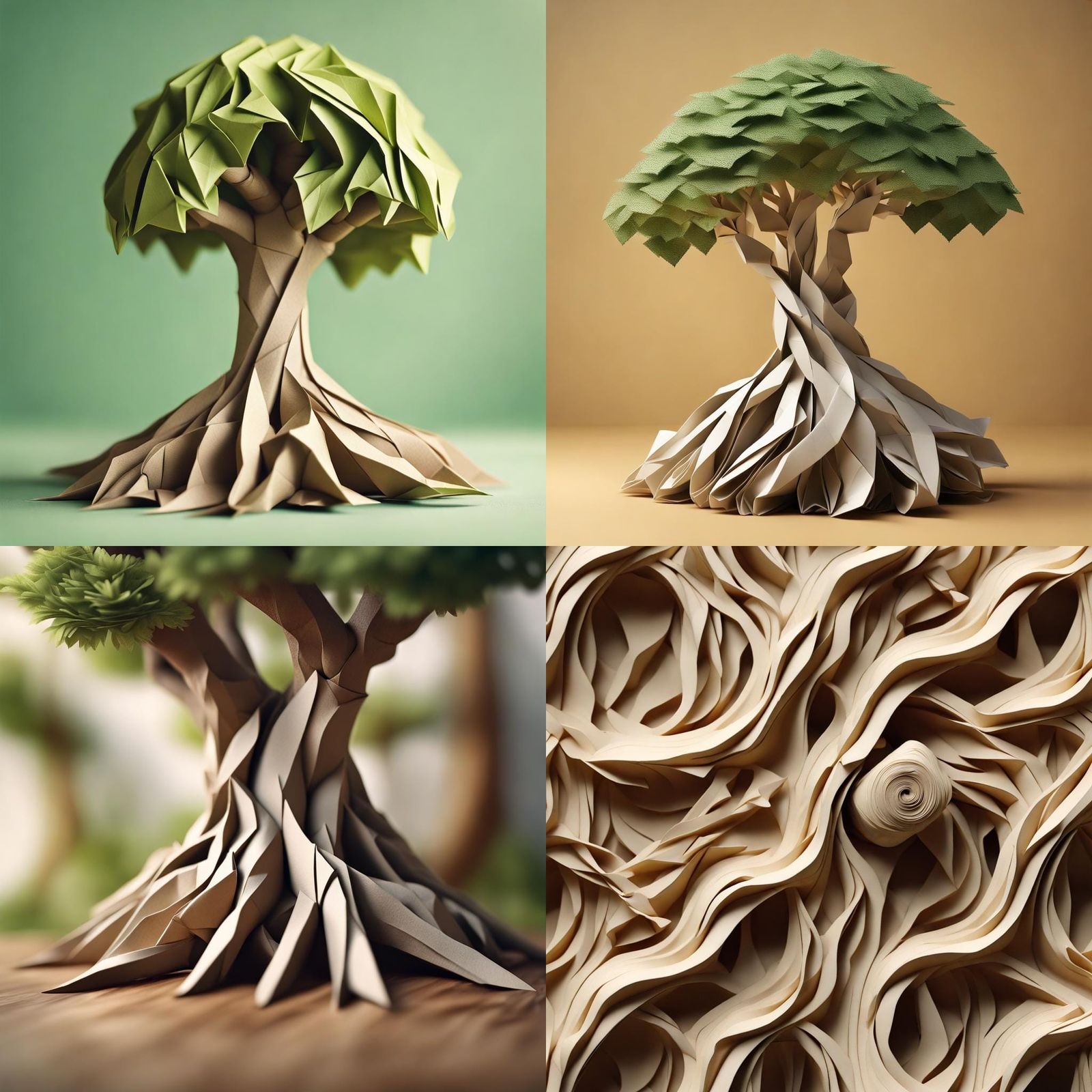 Trunk of tree, with roots twisting and curling - AI Generated Artwork ...