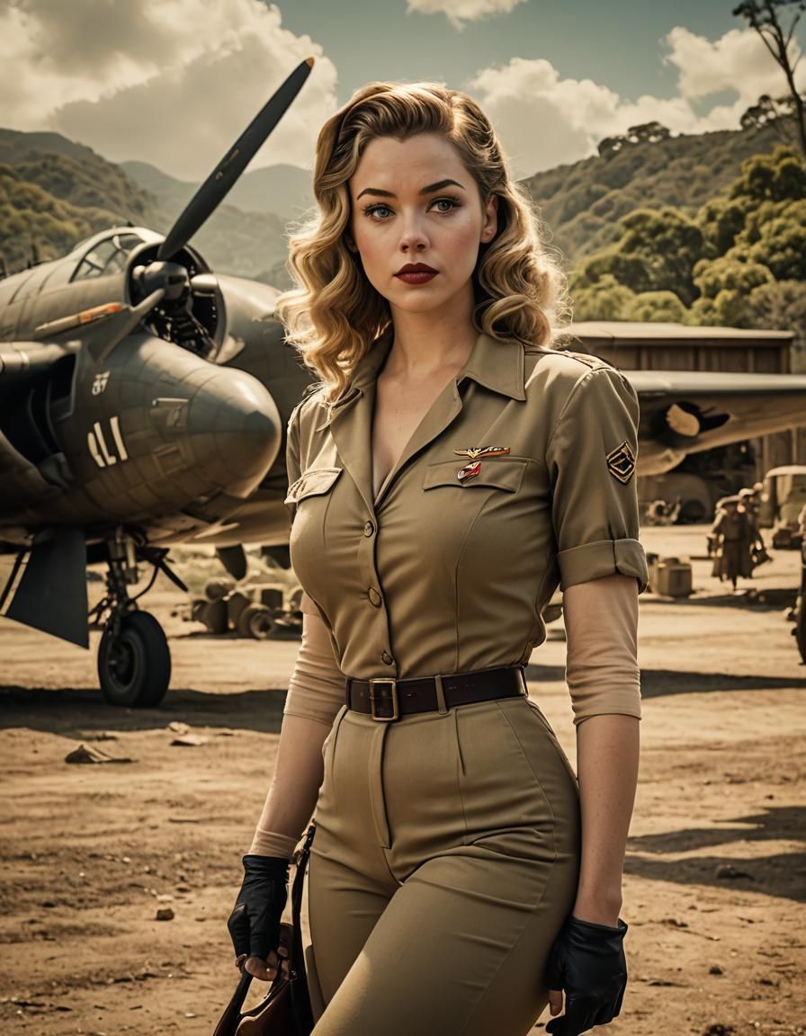 WW2 pinup. - AI Generated Artwork - NightCafe Creator