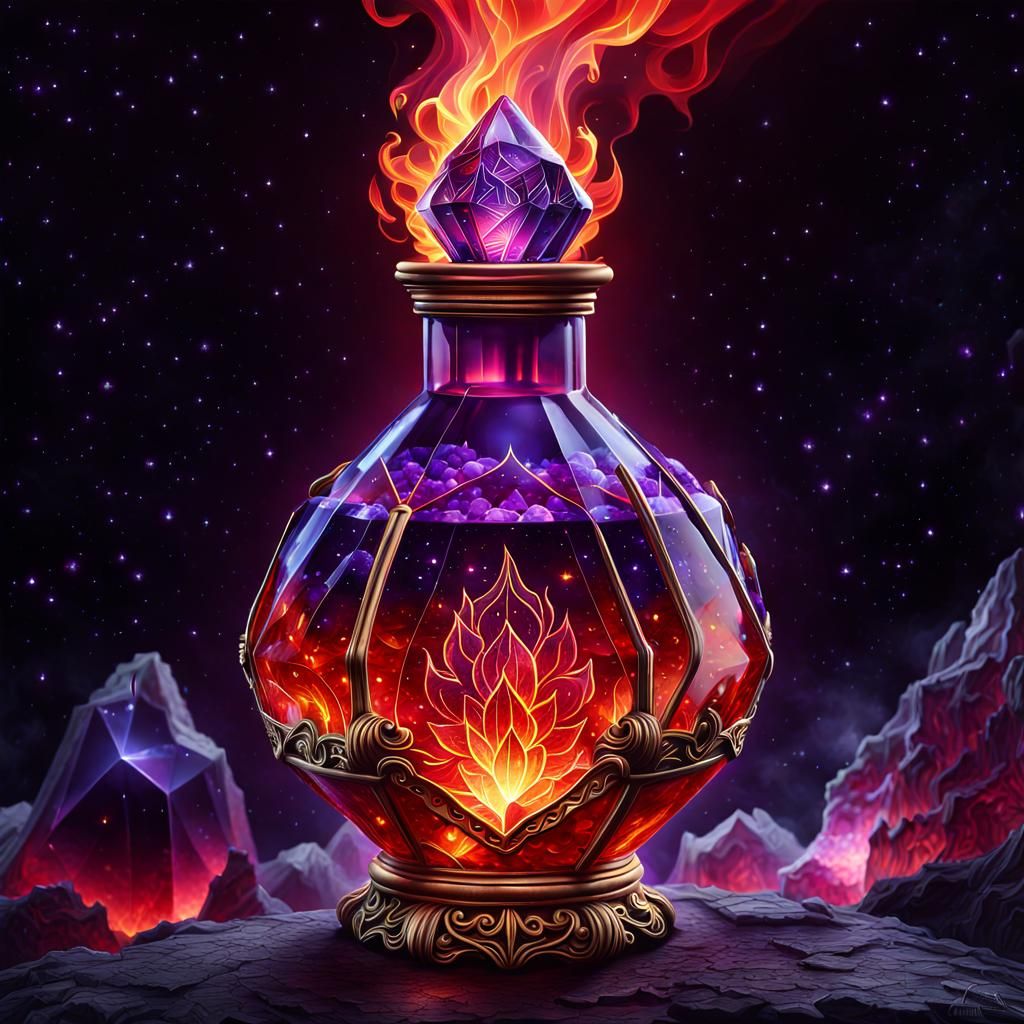 Fire Magical Potion - AI Generated Artwork - NightCafe Creator