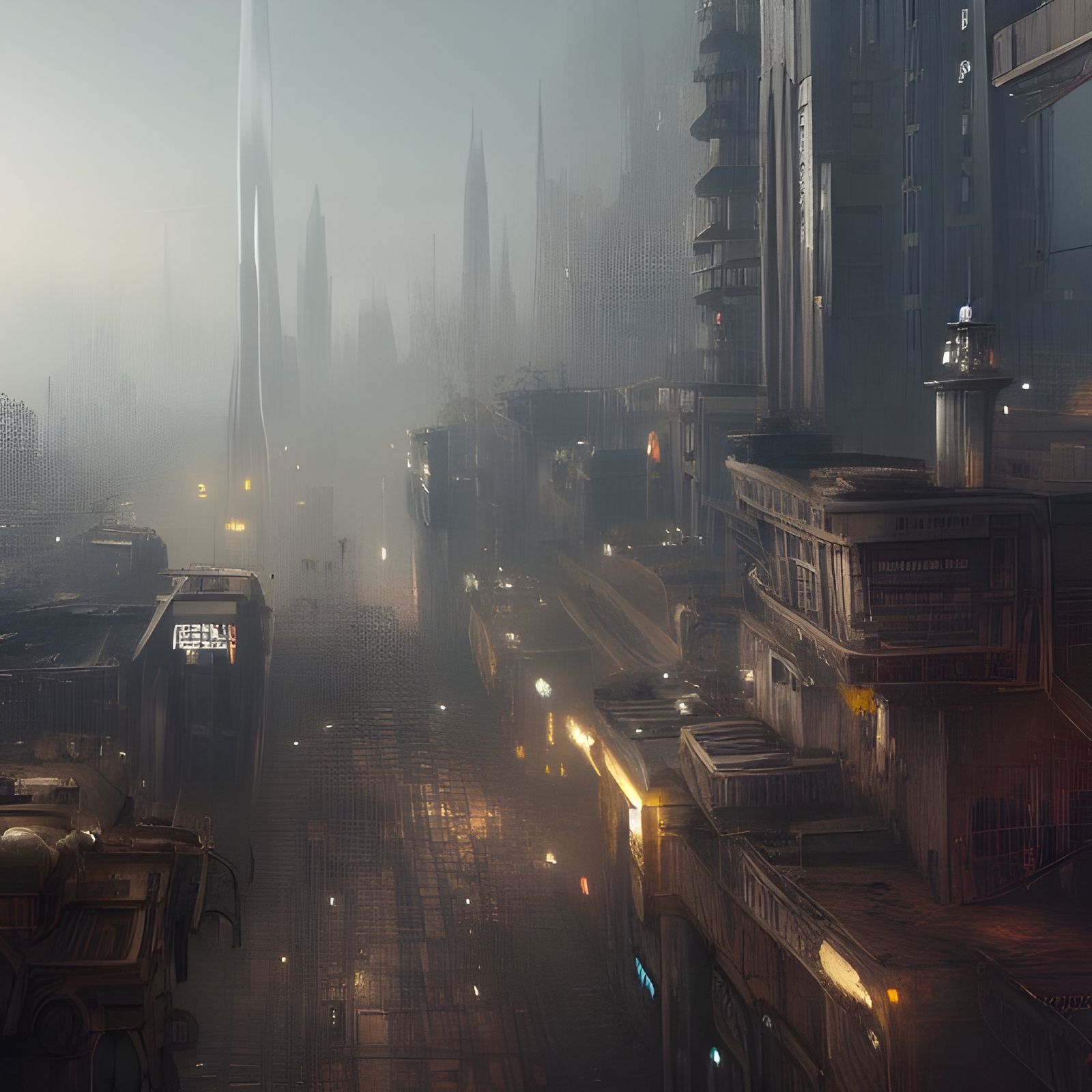 Dieselpunk City III - AI Generated Artwork - NightCafe Creator