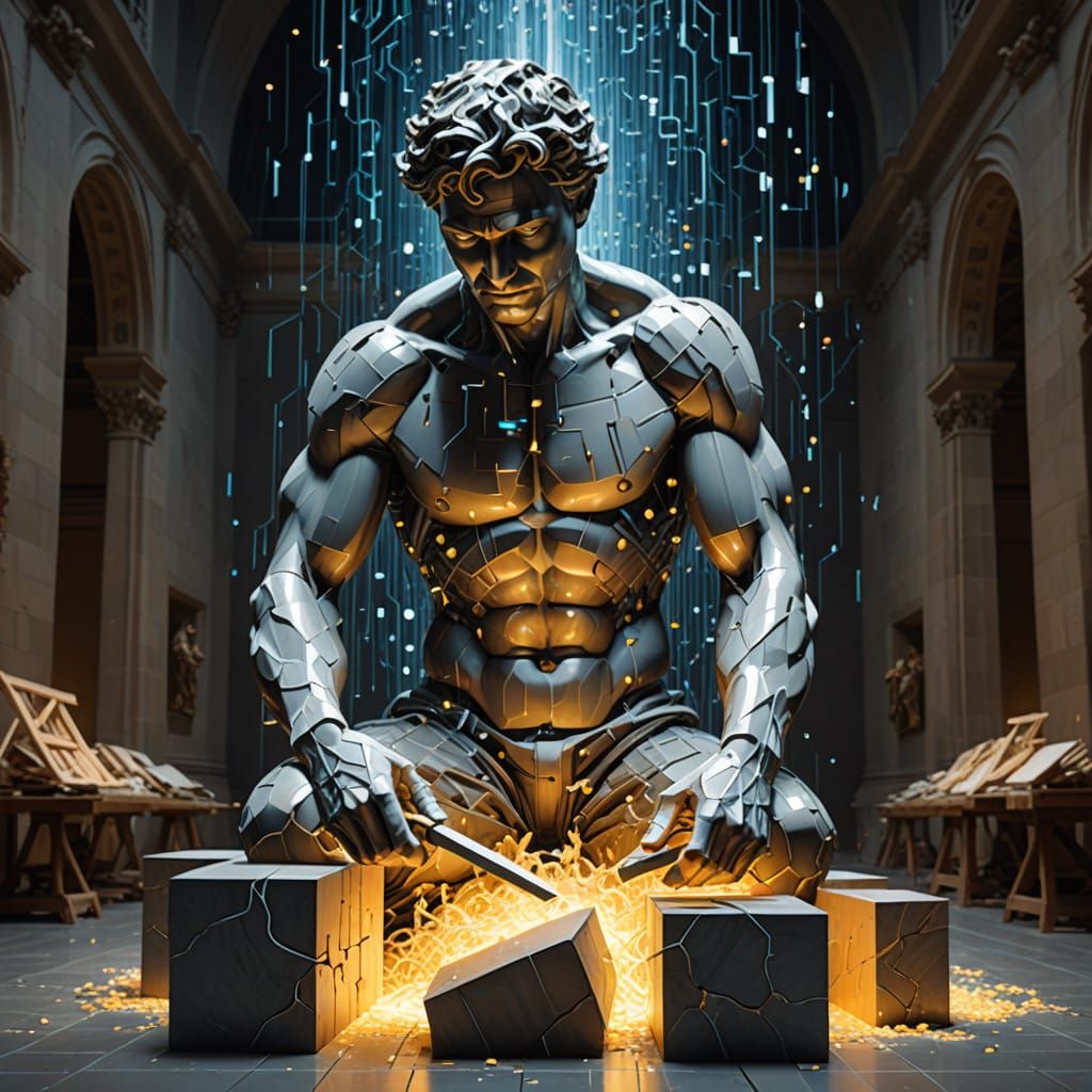 Digital Renaissance of David: A Programmer's Maste... - AI Art