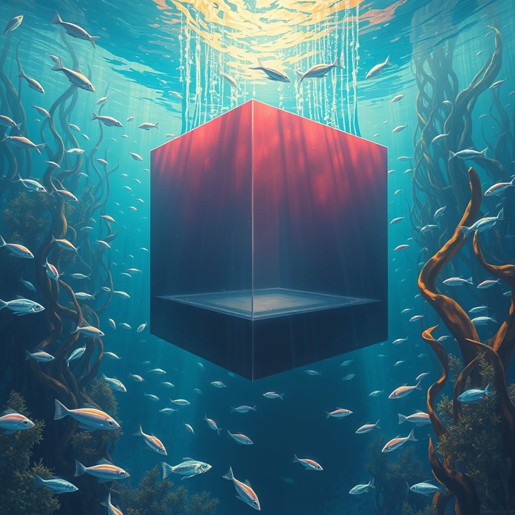 Ocean Cube - Ethereal Futuristic Oceanic Cube