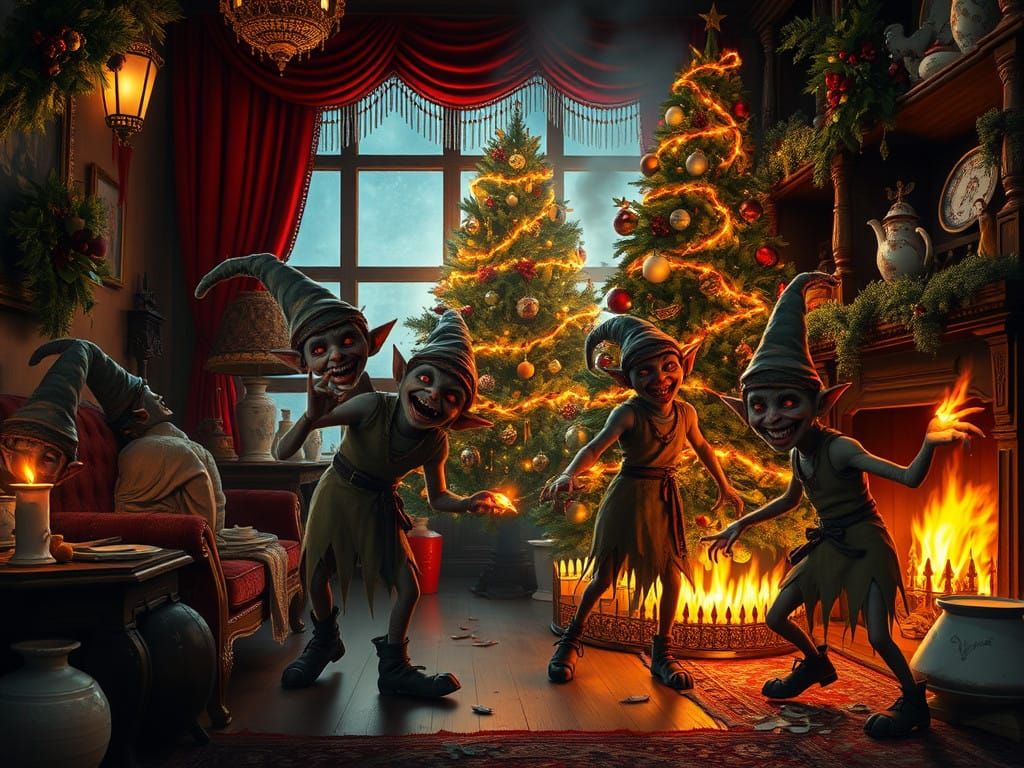 Bad elves 2 - Twisted Christmas Chaos in a Victorian Parlor