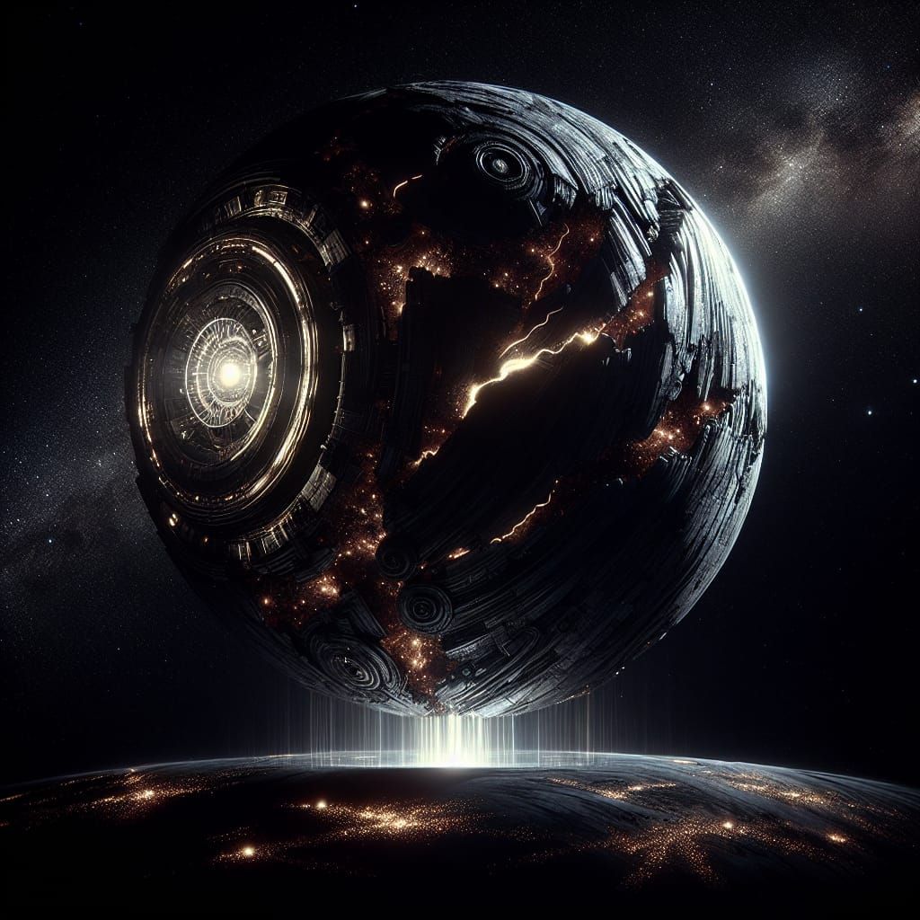 An Outpost - Gigantic Robotic Titan Ascends in Space