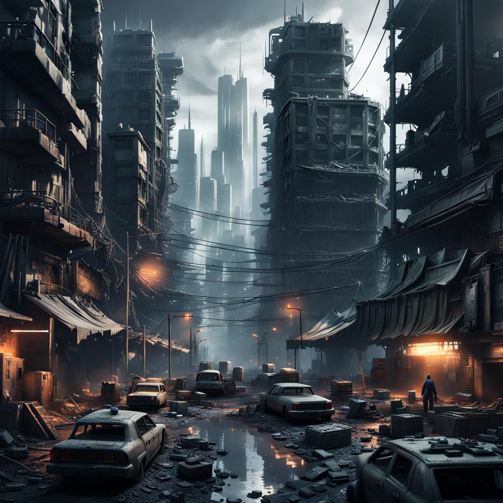 Survivors cityscape Base Dark Dystopian Ambient, Apocalypse style ...