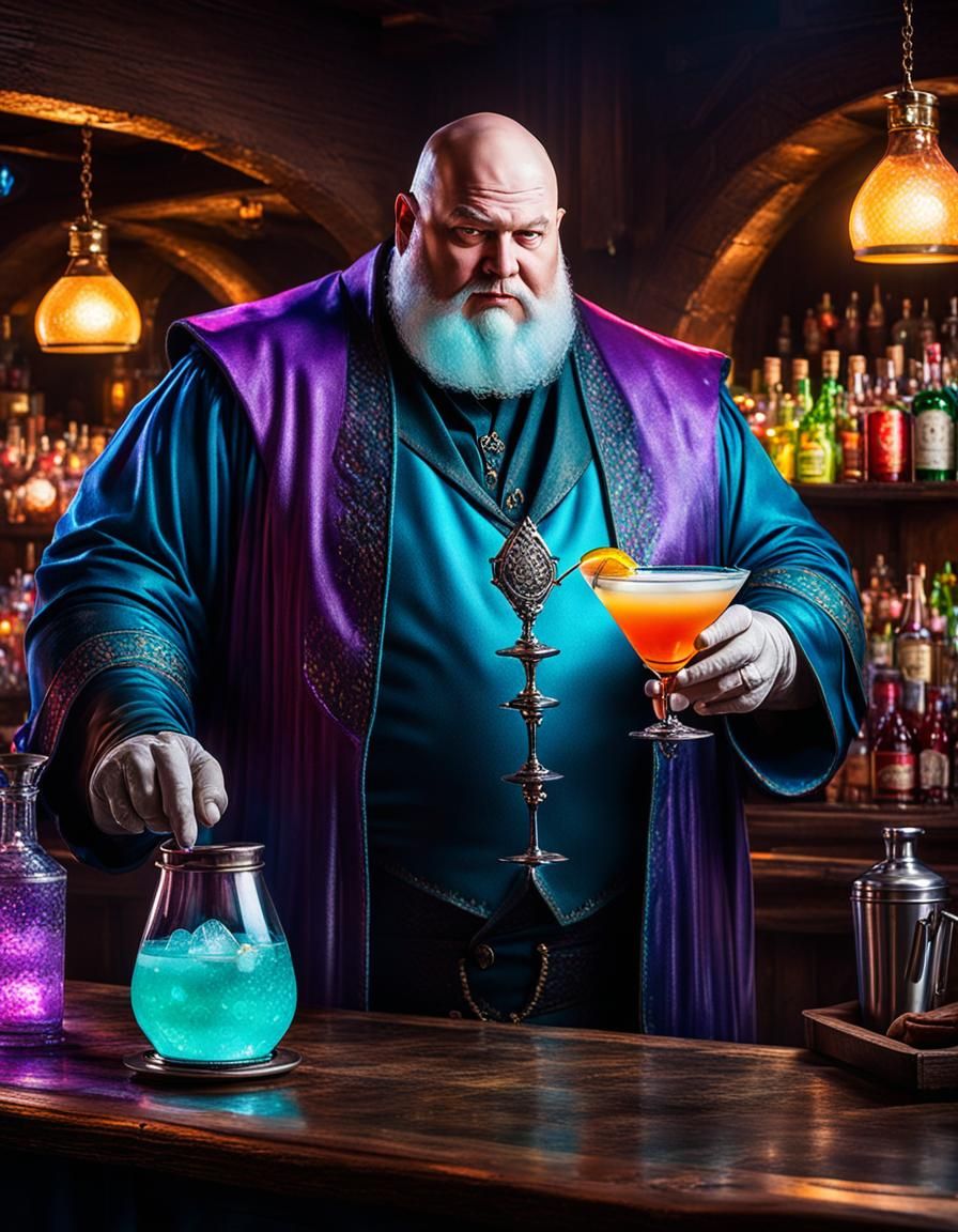 Fantasy Cocktail Wizard - AI Generated Artwork - NightCafe Creator