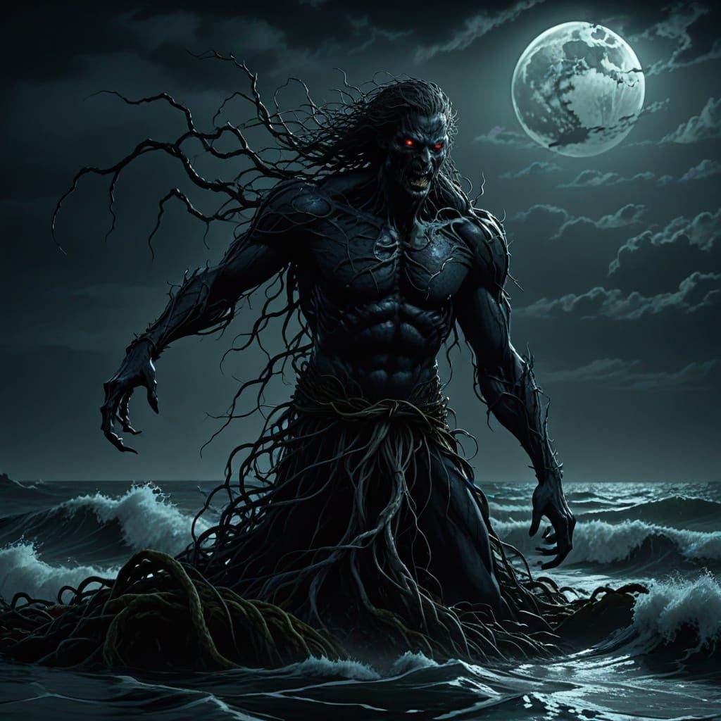 Sea Legs - Banshee Pulls Man into Ocean: Gothic Dark Fantasy