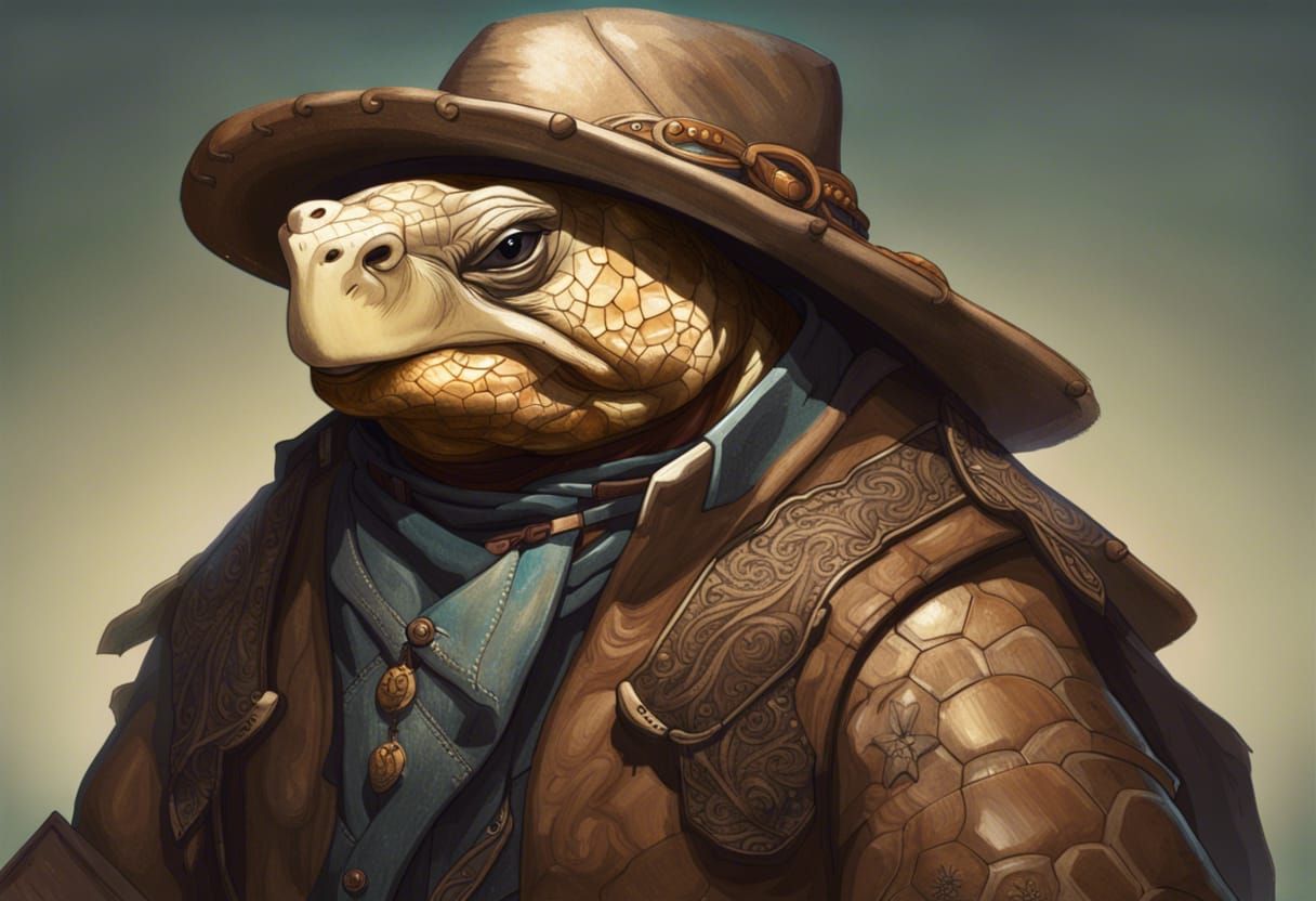 Cowboy turtle - AI Generated Artwork - NightCafe Creator