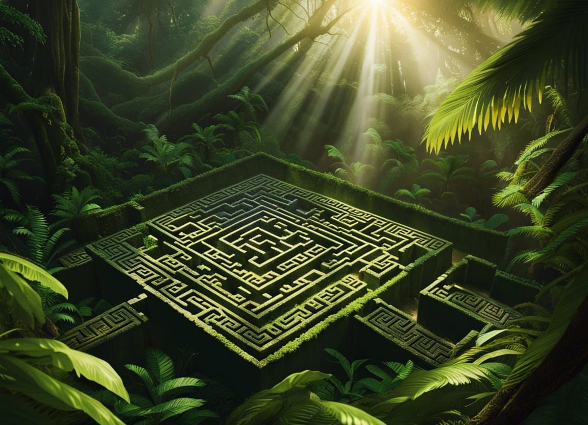 A hidden aztec maze - AI Generated Artwork - NightCafe Creator