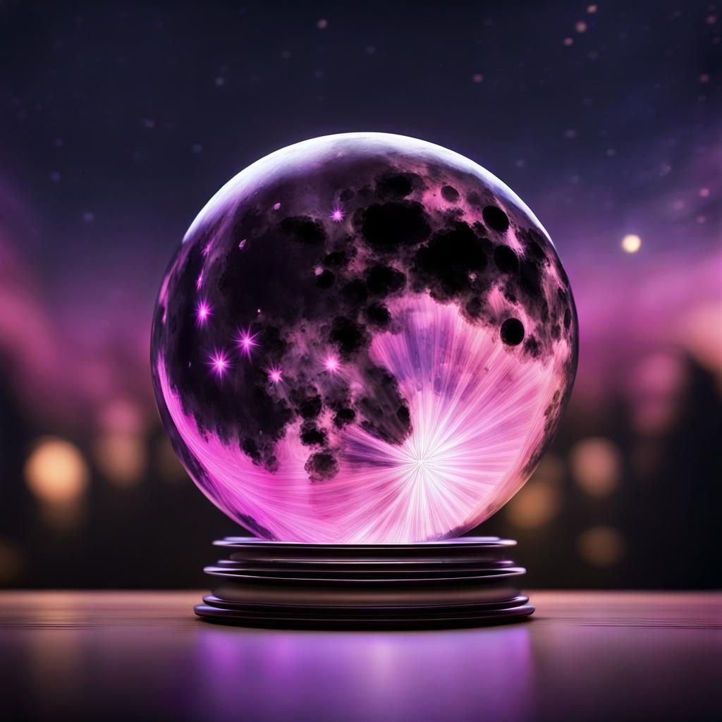Purple Moon Glass Orbs - AI Generated Artwork - NightCafe Creator