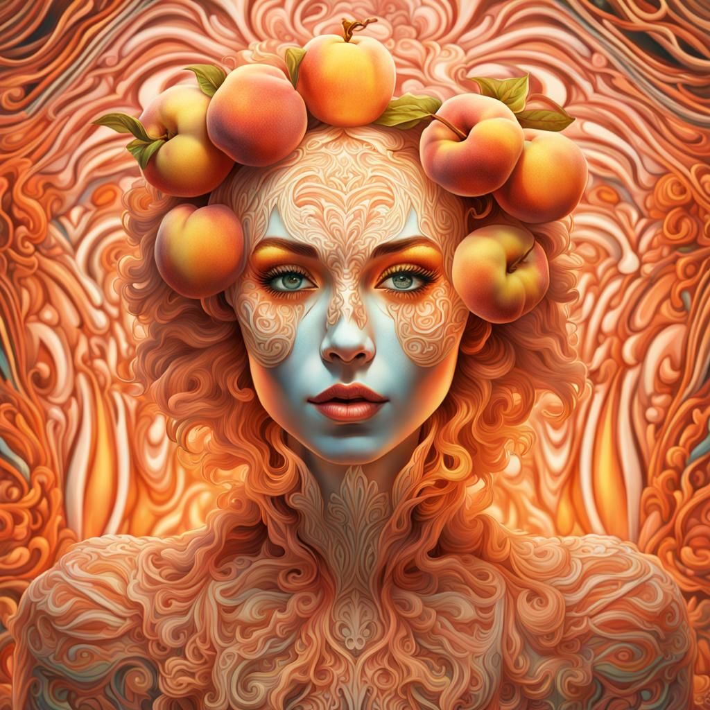 Peach woman - AI Generated Artwork - NightCafe Creator
