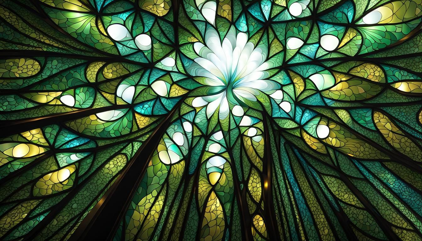 Stained Glass Forest - AI Generated Artwork - NightCafe Creator