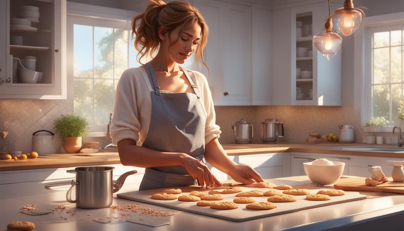 Baking cookies - AI Generated Artwork - NightCafe Creator