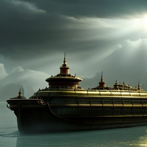 Ferry Barge - AI Generated Artwork - NightCafe Creator