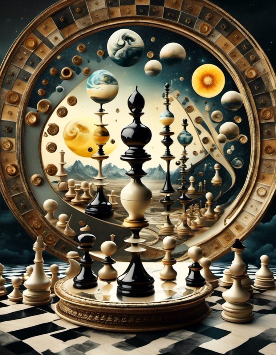 Surreal Chess game board - AI Generated Artwork - NightCafe Creator