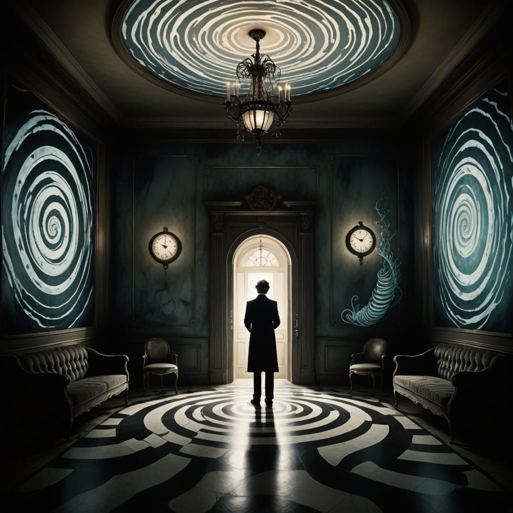 Mysterious Doctor Stands Beside Portal to Ocean in... - AI Art