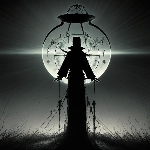 Heavenly hourglass. Hangman. Halo, hiatus, hollow. Hyperrealistic ...