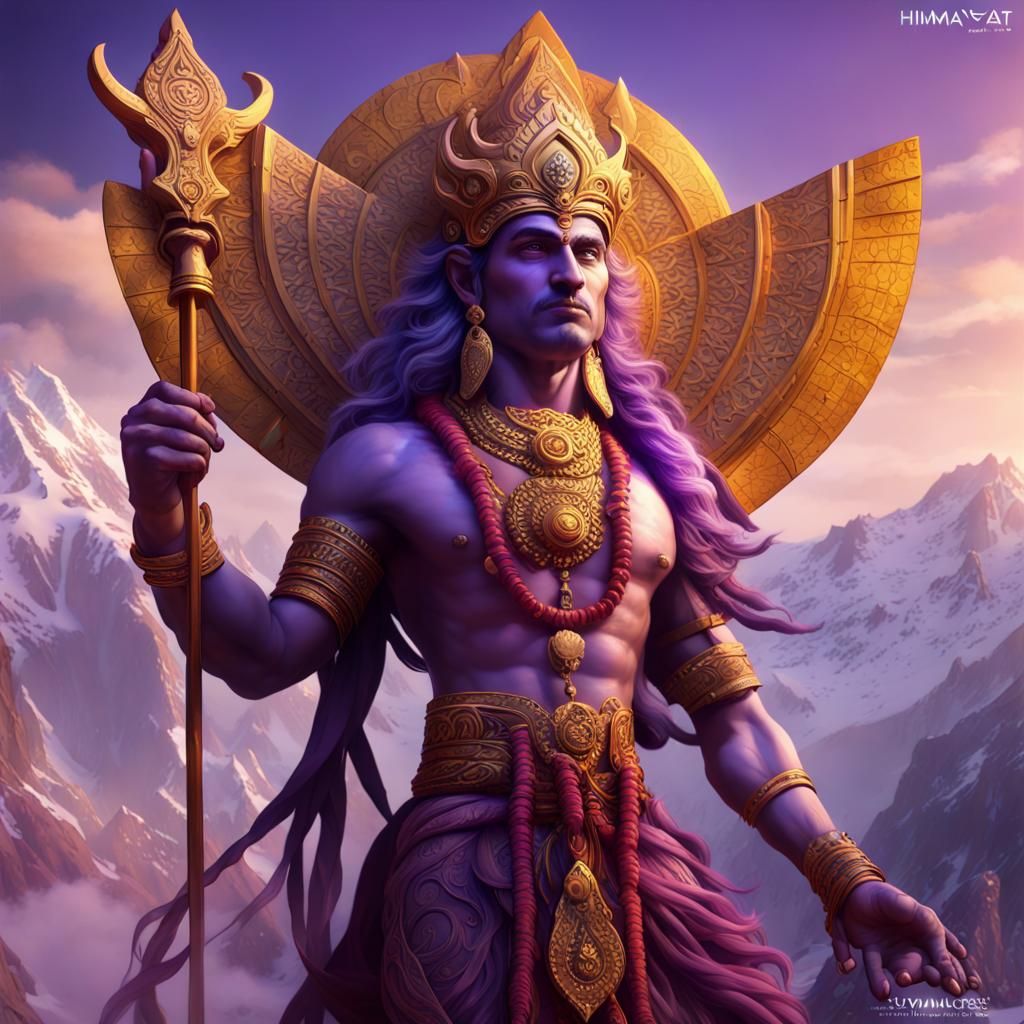 Himavat India Male Guardian Deity of the Mountains - AI Generated ...
