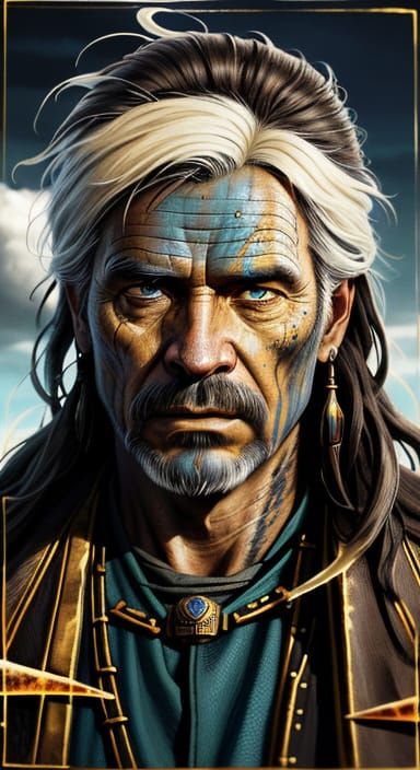 Science Fiction Leader in Desolate Landscape - AI Art