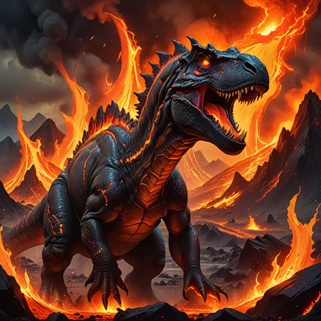 lava dinosaur - lava dinosaur