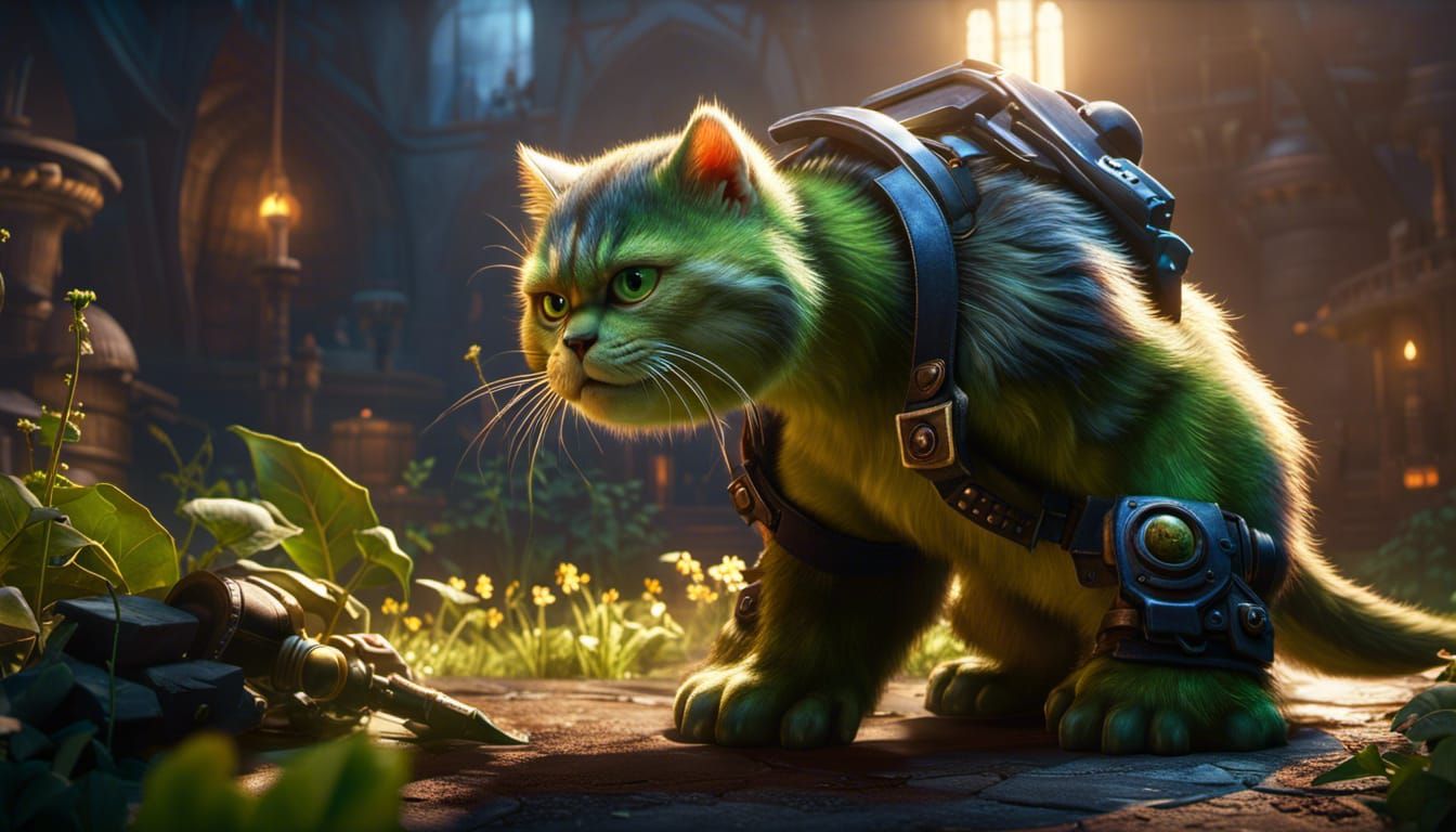 CyberCat Adventures - AI Generated Artwork - NightCafe Creator