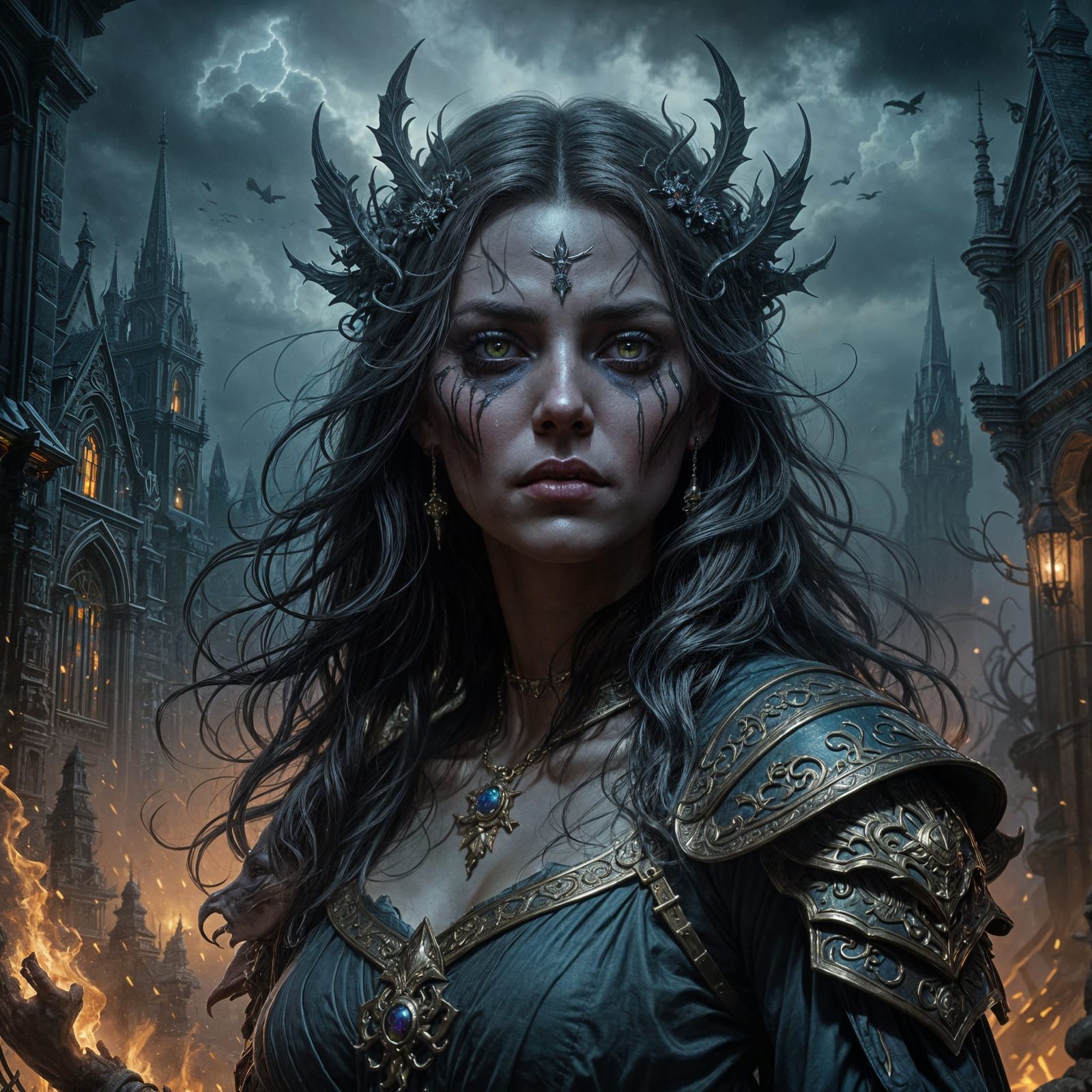 Dark Goddess - Ethereal Dark Goddess Reigns with Triadic Fur...